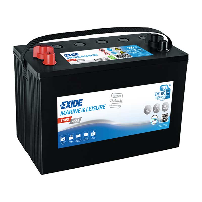 Exide 12V 100Ah AGM EM1100 - Σταματόπουλος Μπαταρίες